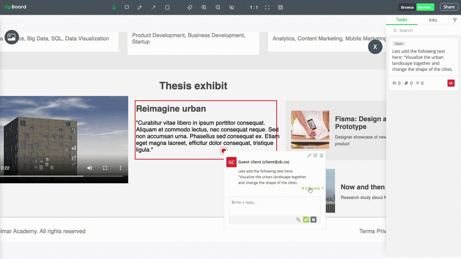 Online Annotation Tool for Digital Content - zipBoard