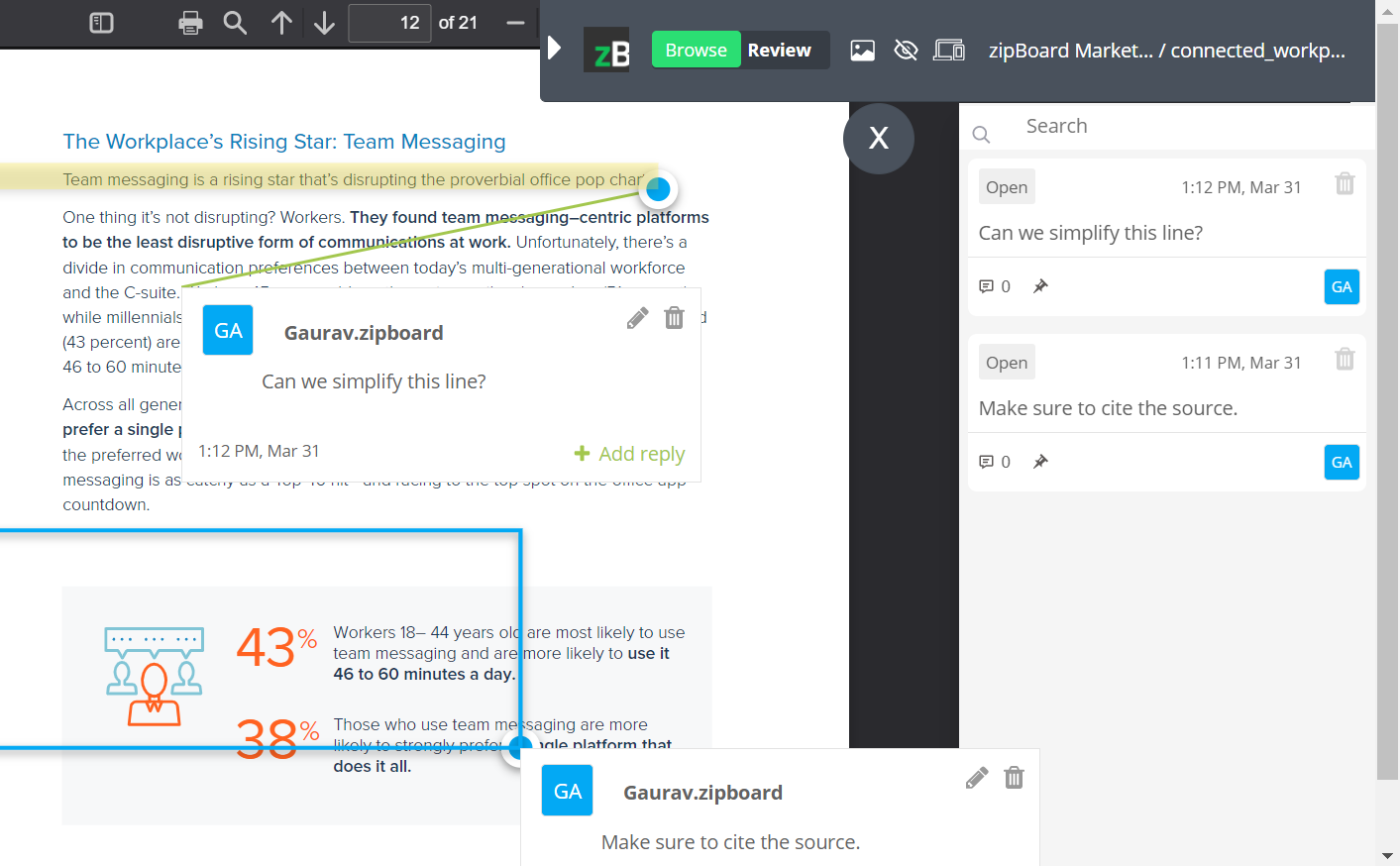 Annotate PDF Files in Your Document Management System With zipBoard