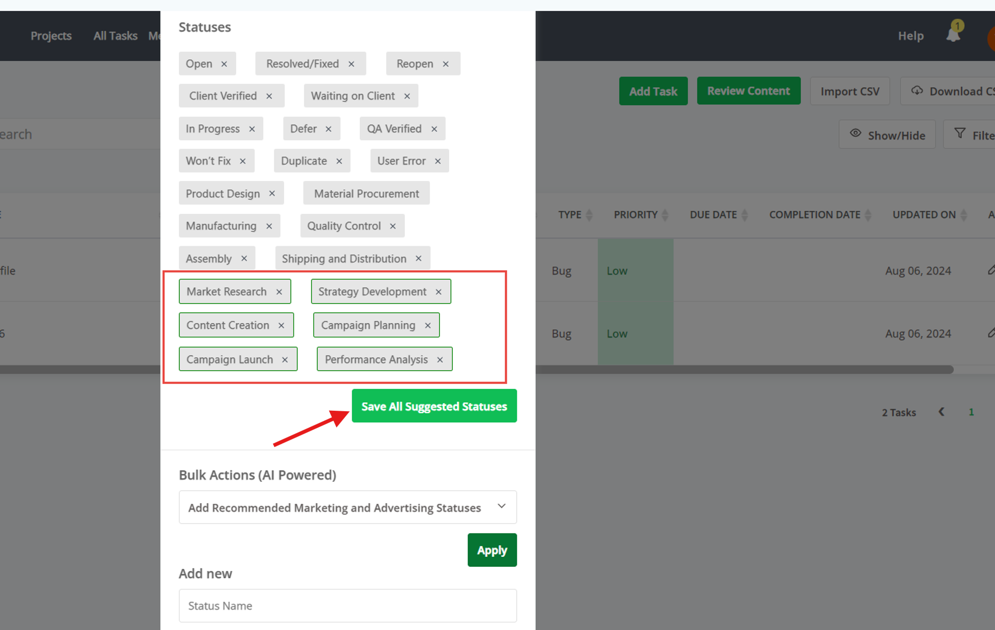 Streamline Your Project Workflow with zipBoard's AI-Powered Statuses